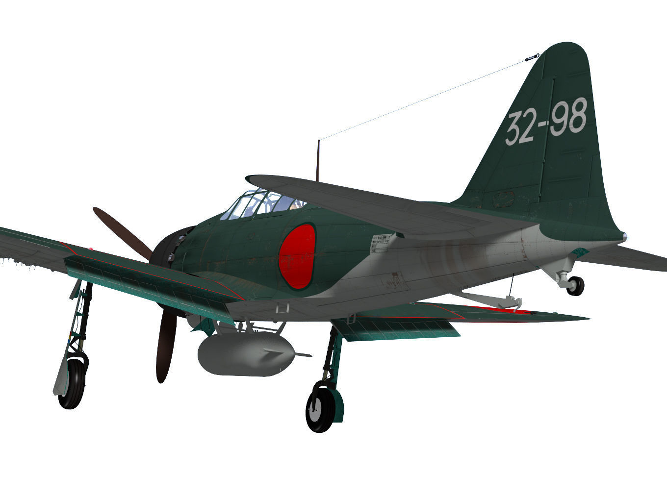 A6M5c Zero fighter Type 52 hei 3D model | CGTrader