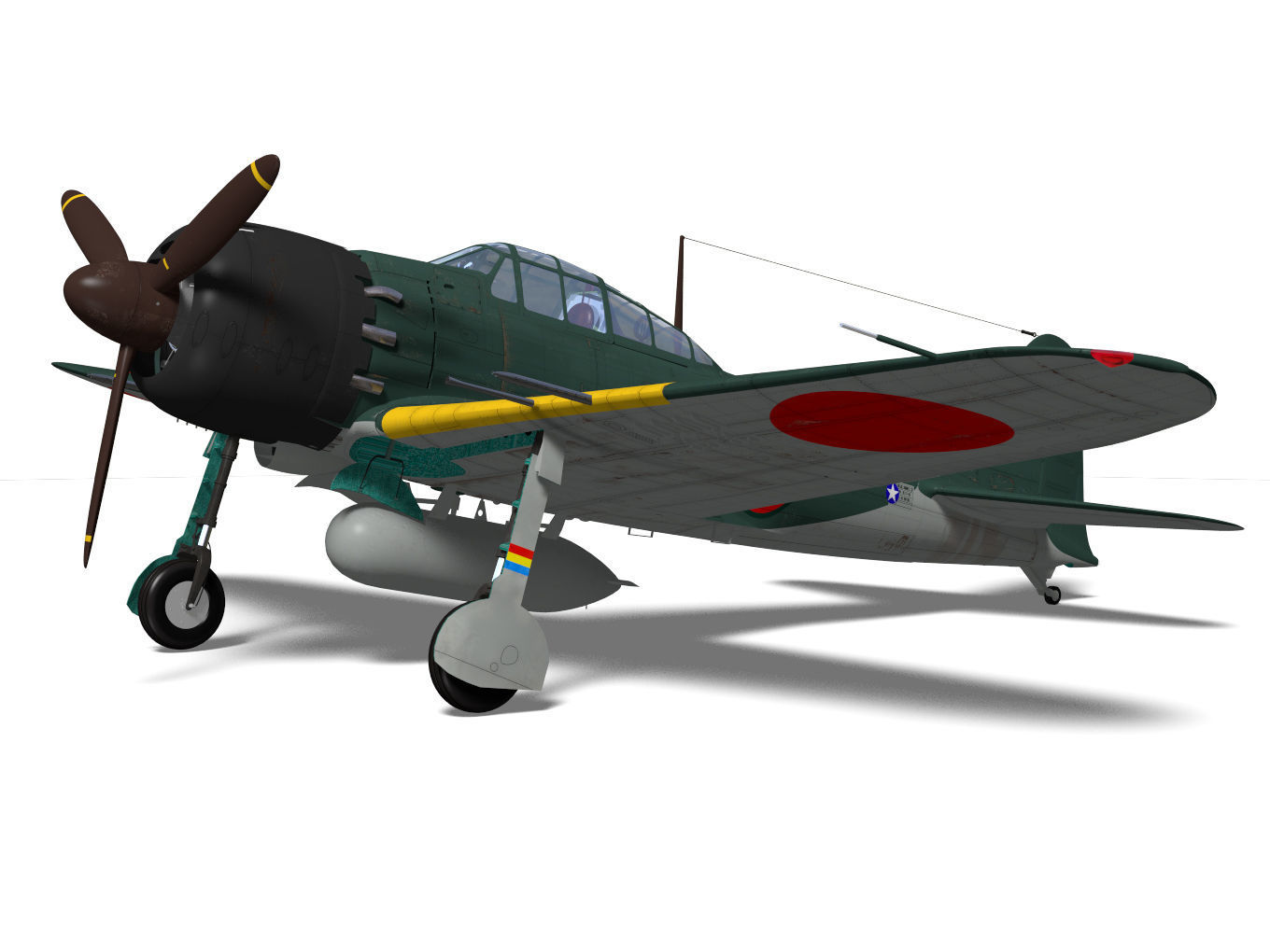 A6M5c Zero fighter Type 52 hei 3D model | CGTrader