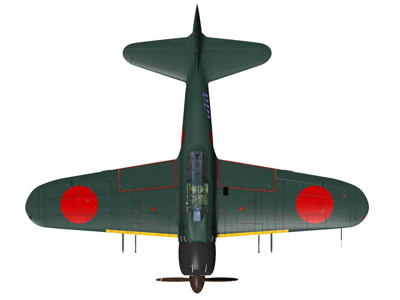 A6M5c Zero fighter Type 52 hei 3D model | CGTrader