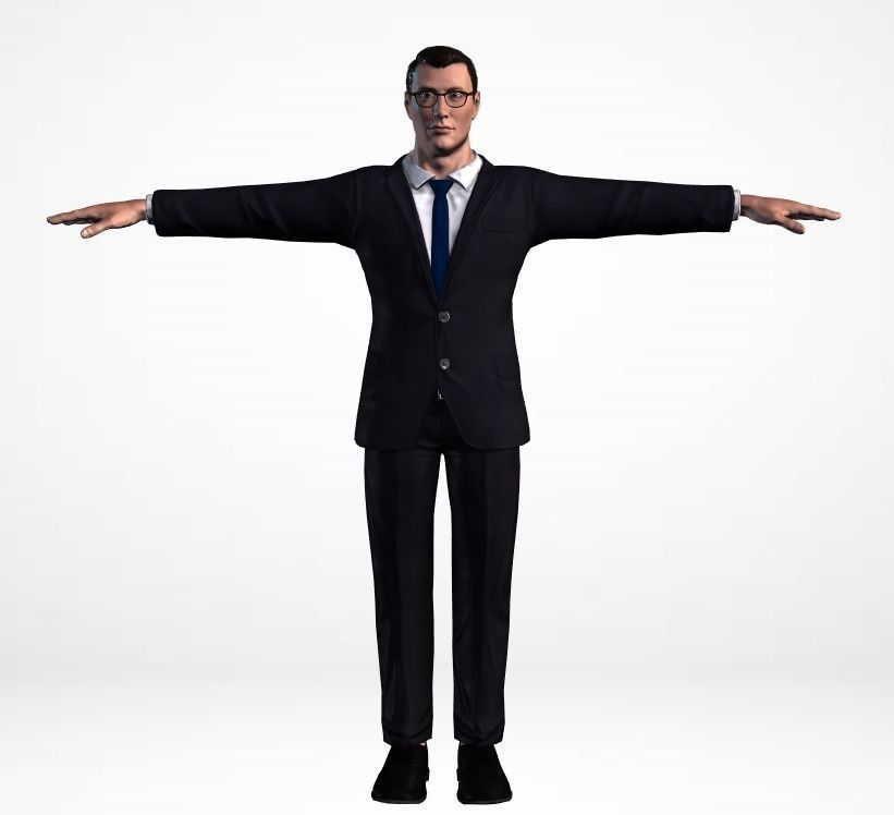 3D model Worker Supervisor Character Rigged VR / AR / low-poly | CGTrader