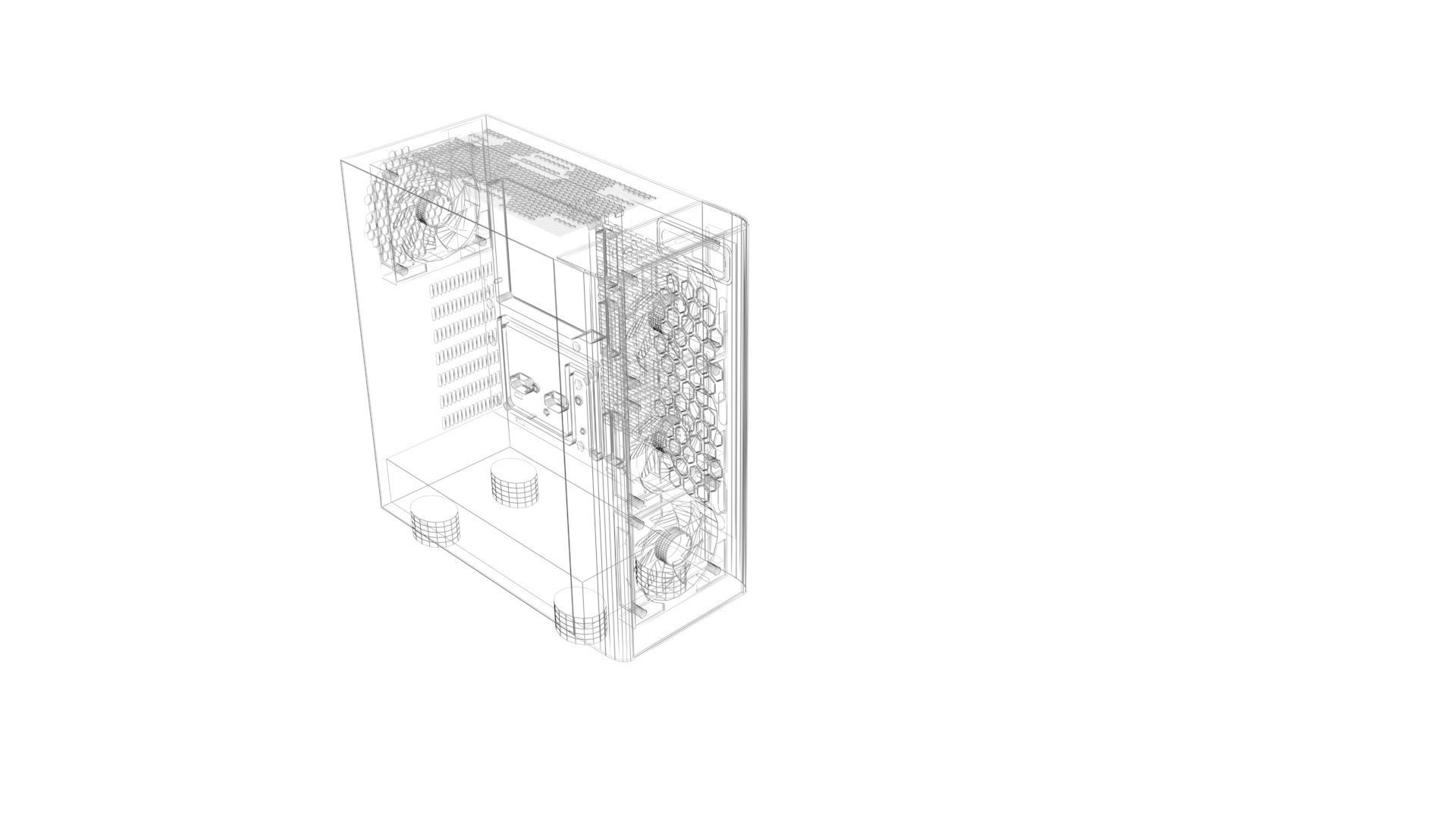 Full Open PC Case 3D model | CGTrader