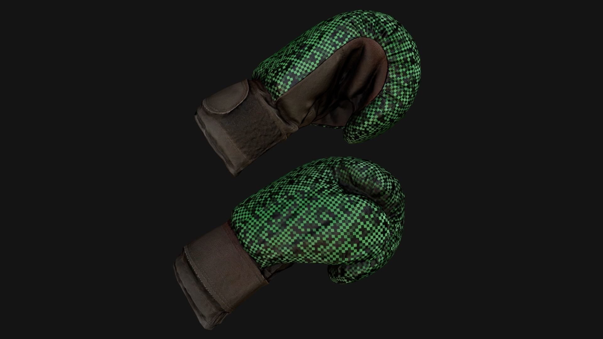 3D model Boxing Gloves Green Military VR / AR / low-poly | CGTrader