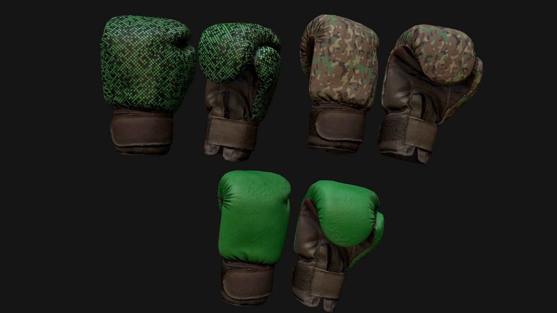3D model Boxing Gloves Pack VR / AR / low-poly | CGTrader
