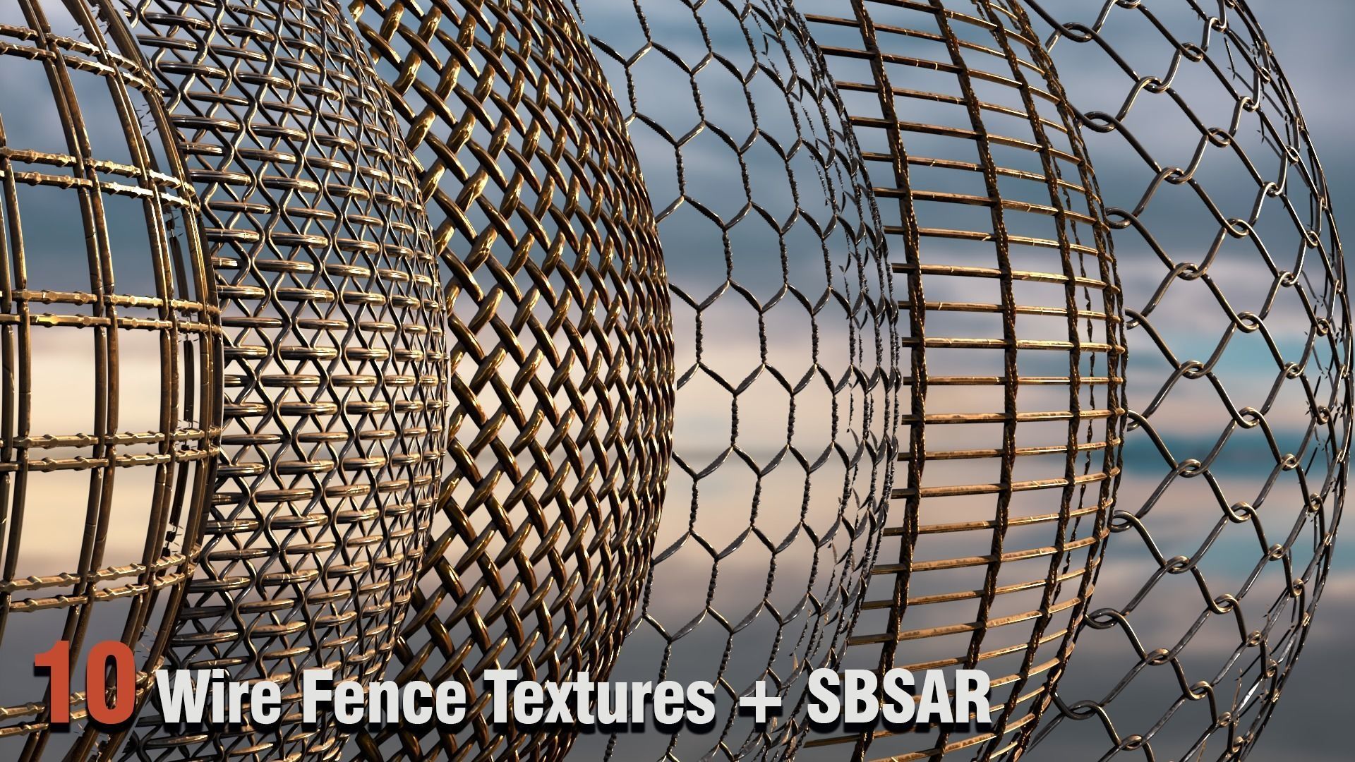 10 Wire Fence Textures -SBSAR Texture | CGTrader