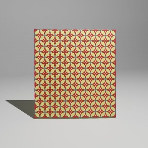 Pleta model tile with geometric pattern 3D model | CGTrader