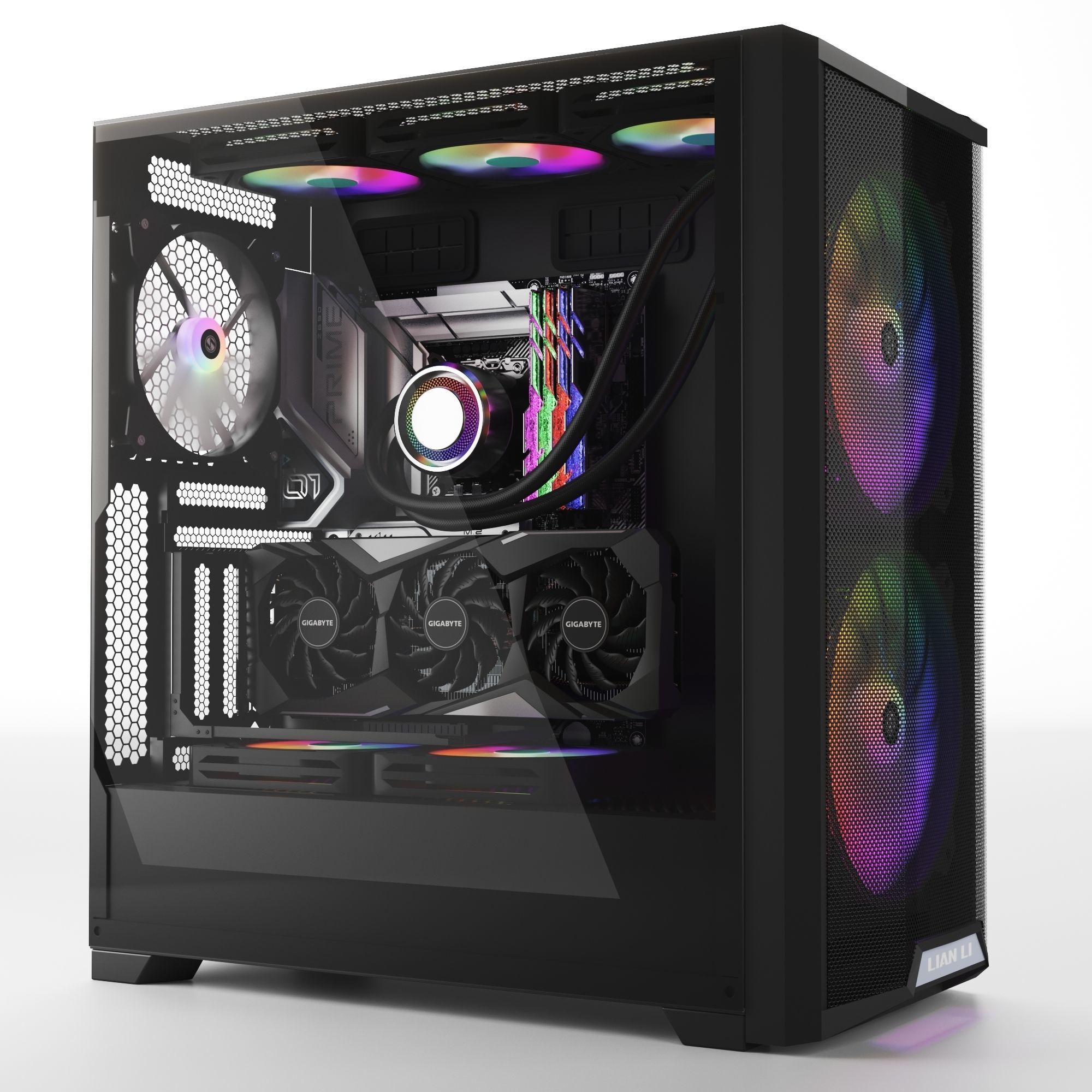 Lian Li Lancool-215 3D model animated | CGTrader