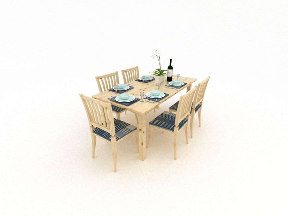 wooden tables 3D model | CGTrader