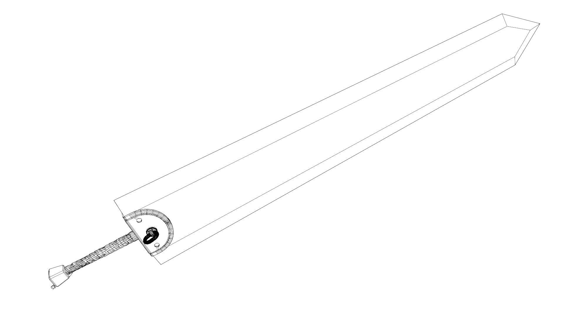 3D model Game ready Guts dragon slayer sword VR / AR / low-poly | CGTrader