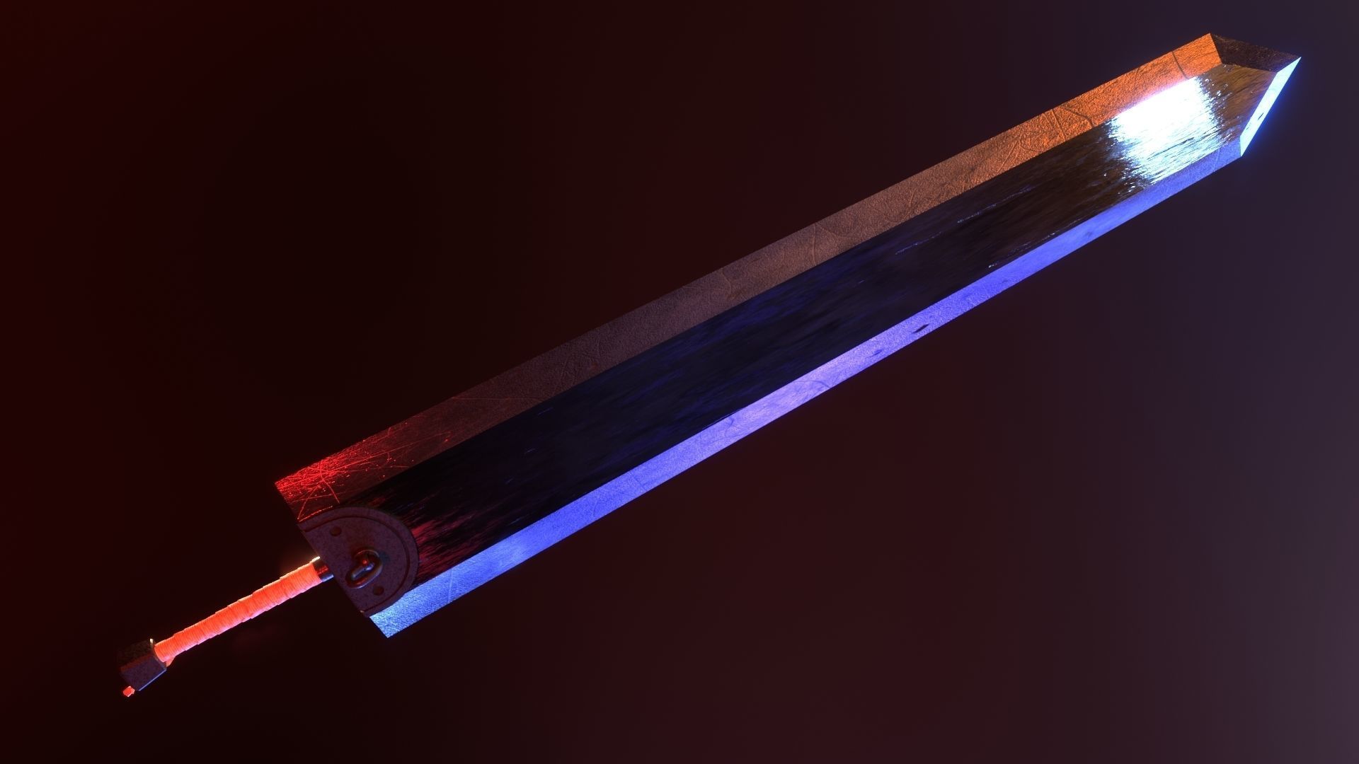 3D model Game ready Guts dragon slayer sword VR / AR / low-poly | CGTrader