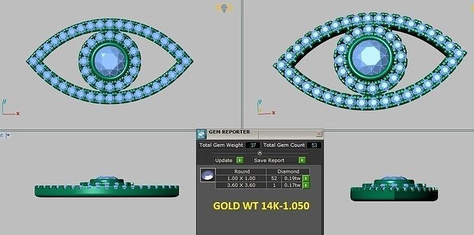 evil eye pendant 3D model 3D printable | CGTrader