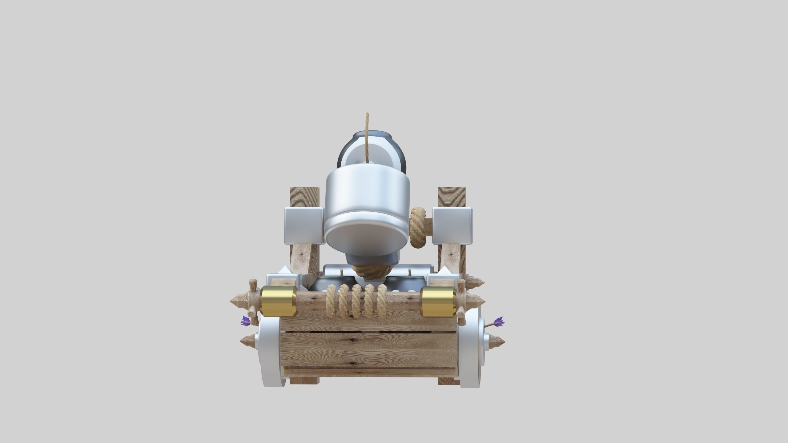 Cartoon Catapult 3D model | CGTrader