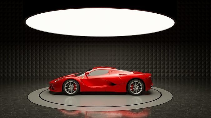 3D model Car Exposition - Showroom Render Scene VR / AR / low-poly ...