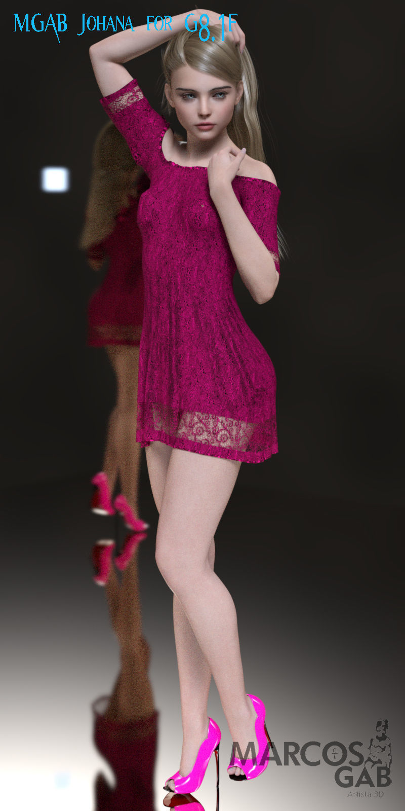 MGAB Johana for Genesis 81 Female 3D model animated rigged | CGTrader