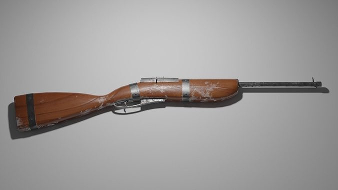 3D model Post-Apocalyptic Rifle VR / AR / low-poly | CGTrader