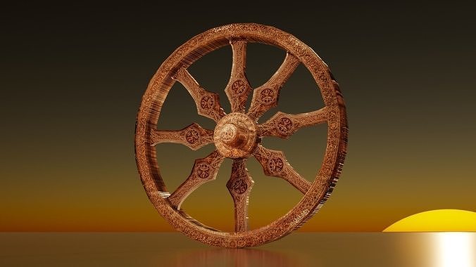 3D model Konark Sun Temple chariot wheel VR / AR / low-poly | CGTrader