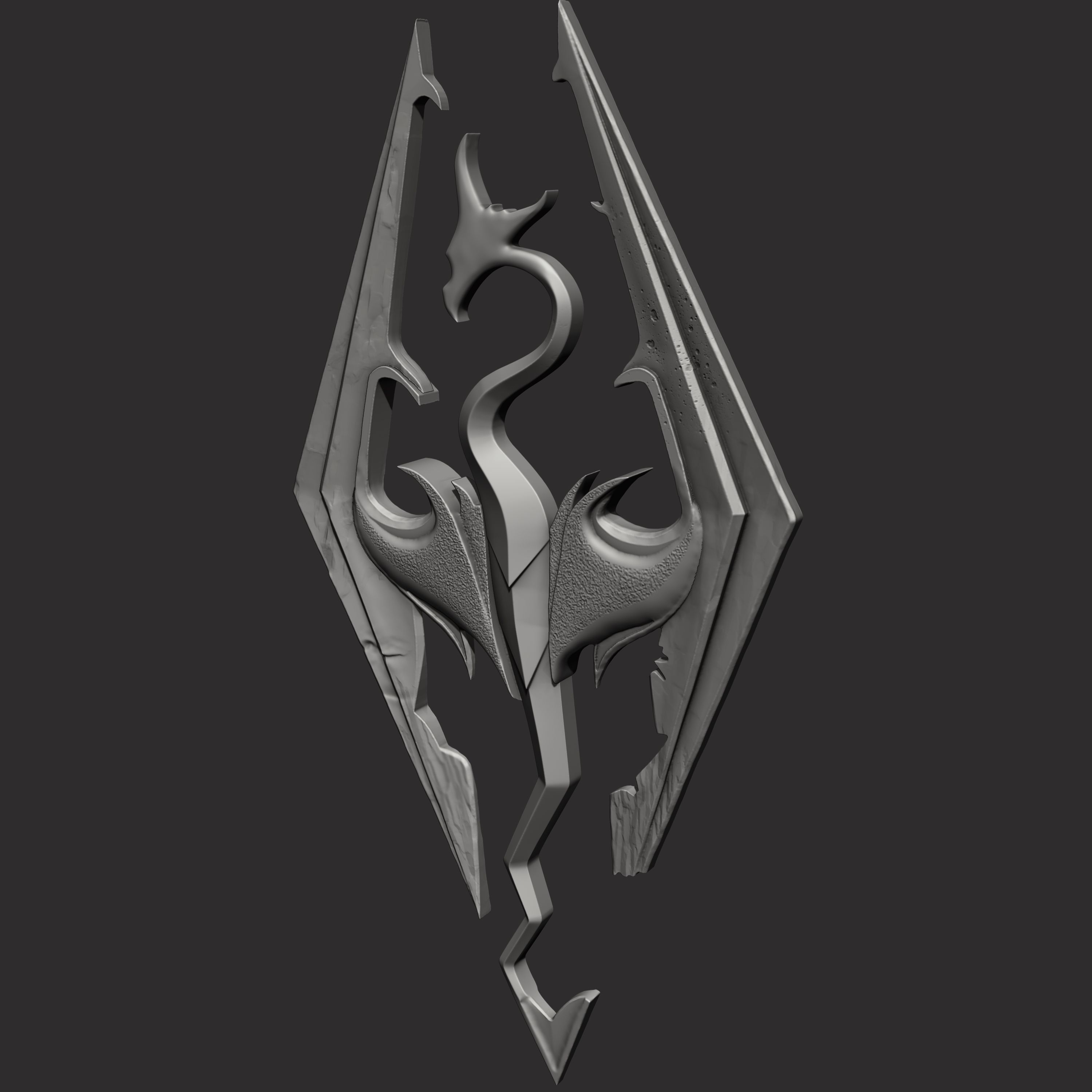 Skyrim elder scrolls logo 3D model 3D printable | CGTrader