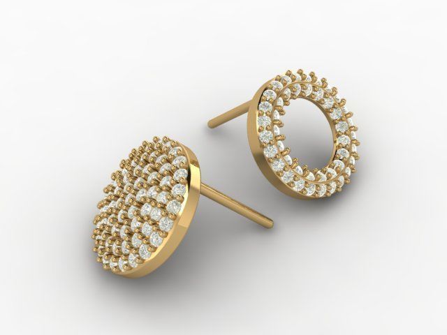 2 SIMPLE CIRCLE 3d print EARING 3D model 3D printable | CGTrader