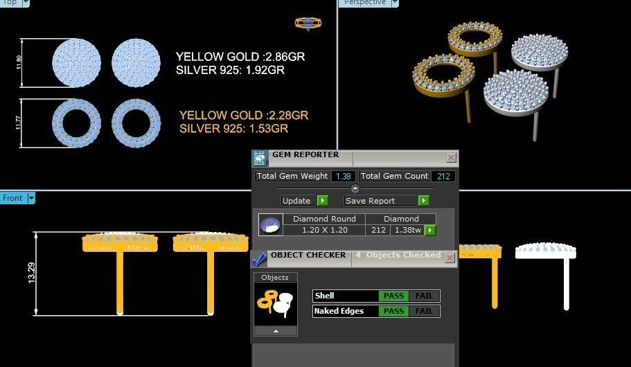2 SIMPLE CIRCLE 3d print EARING 3D model 3D printable | CGTrader