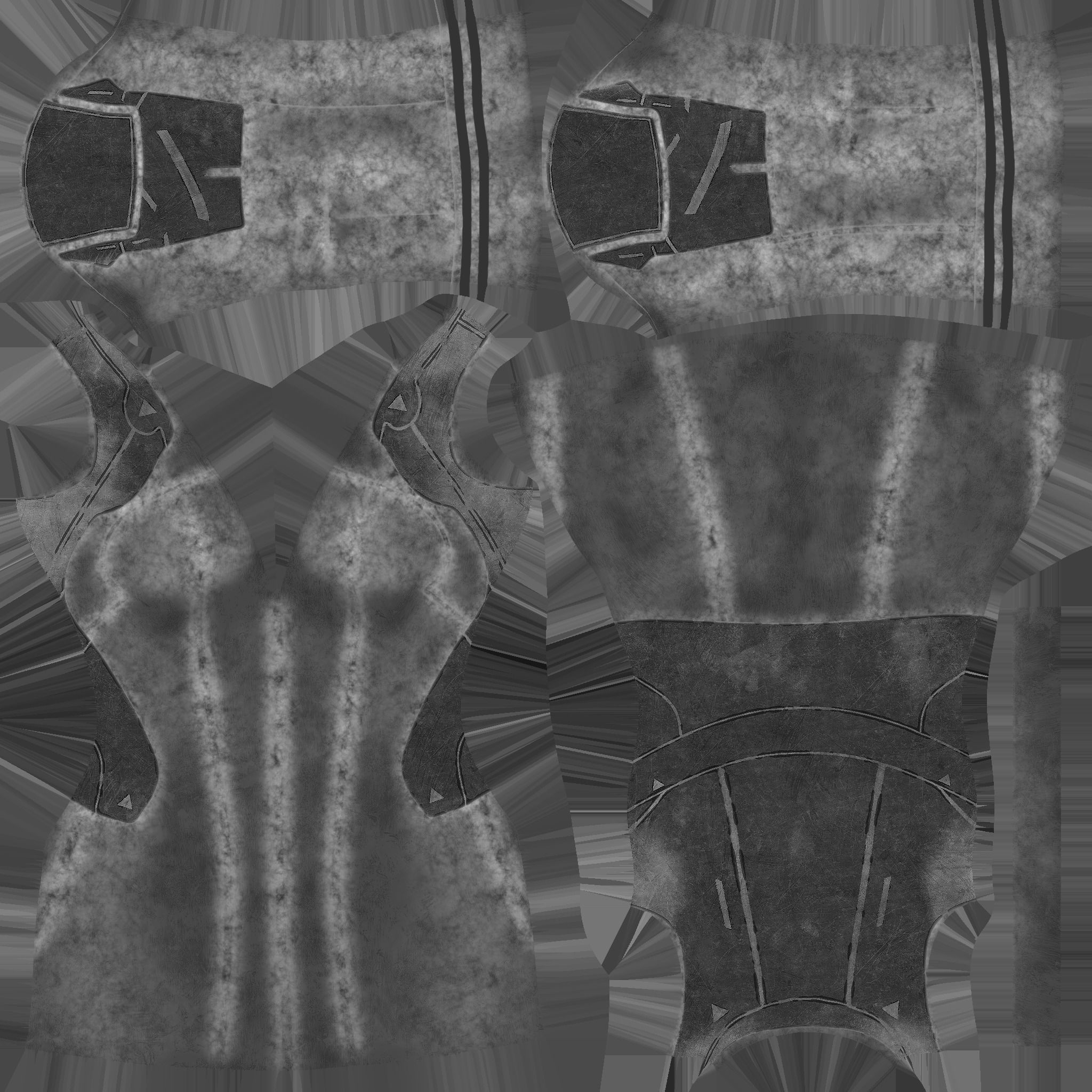 3D model Sci-fi Officer Scientist Secretary Outfit VR / AR / low-poly ...