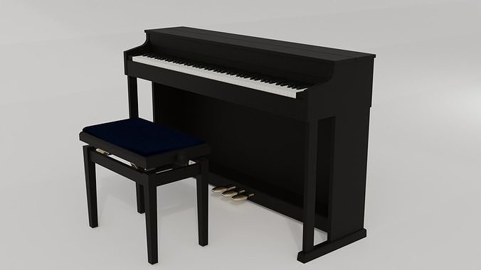 3D model Lowpoly piano and stool VR / AR / low-poly | CGTrader