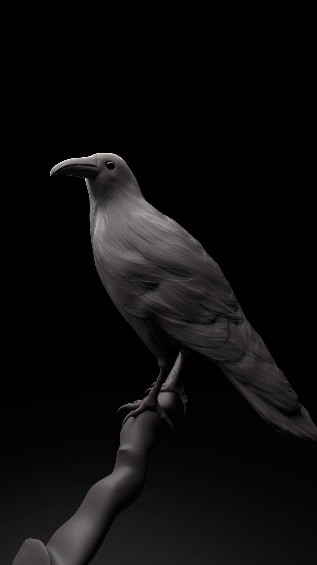 Raven Sculpture printable 3D model 3D printable | CGTrader