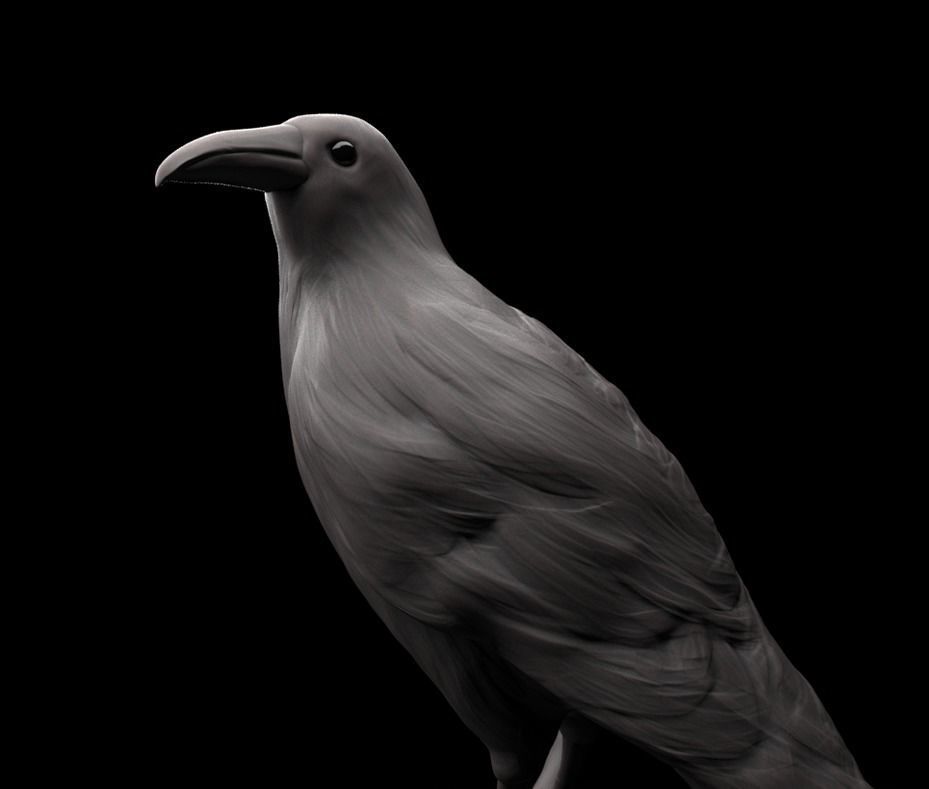 Raven Sculpture printable 3D model 3D printable | CGTrader