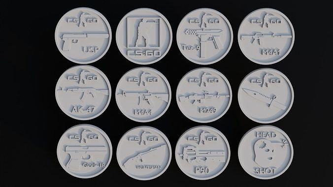 Counter Strike Coin Collection 3D model 3D printable | CGTrader