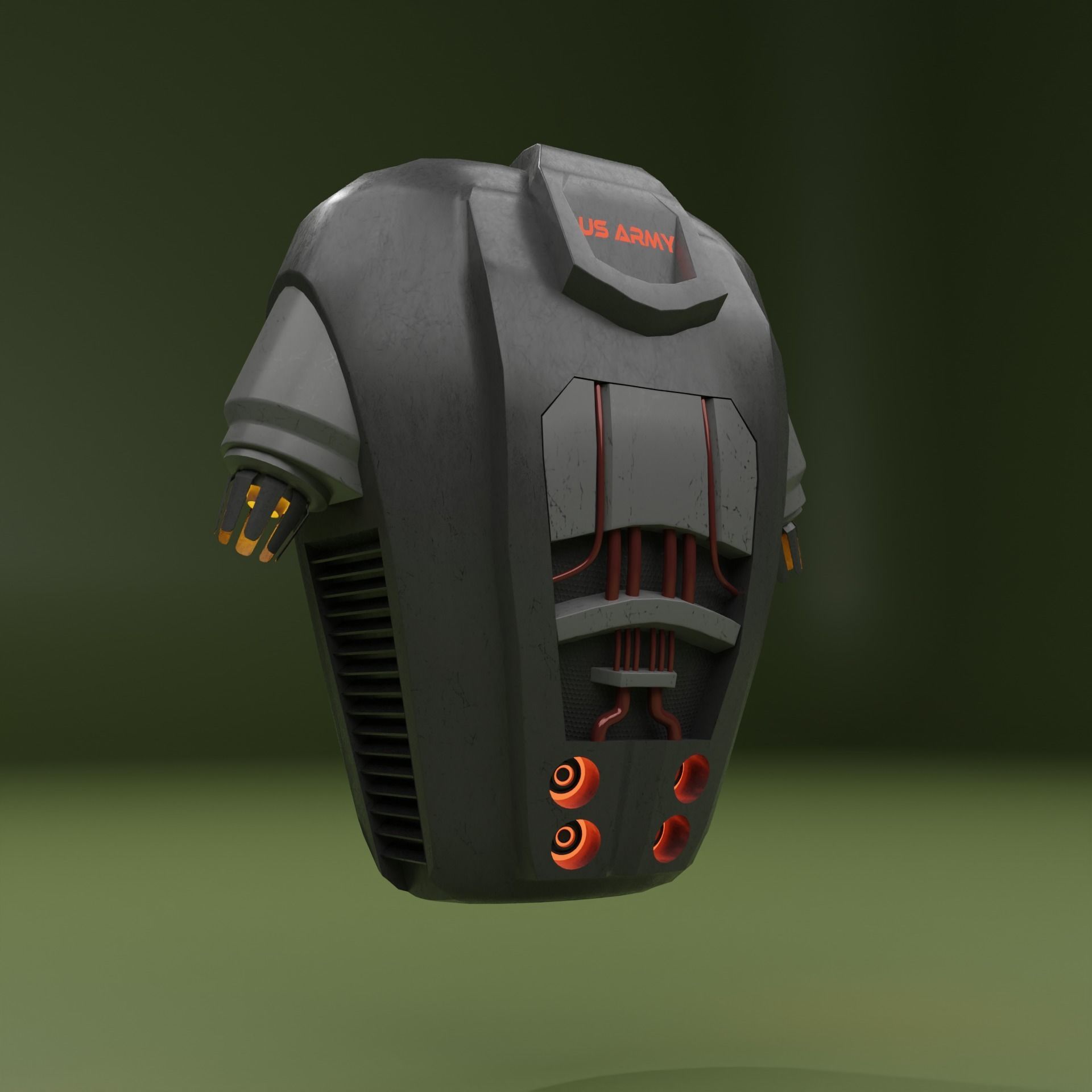 Sci-fi military jetpack 3D model | CGTrader