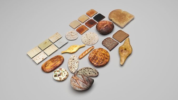Breads Collection 3D model | CGTrader