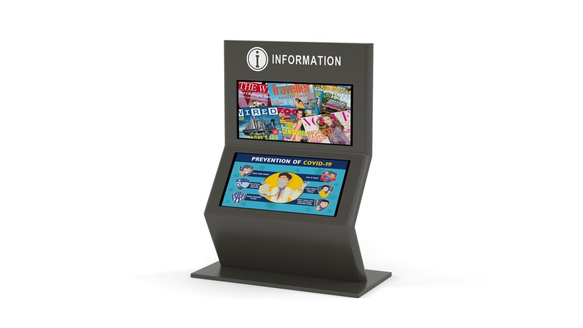 Kiosks Collection samsung lcd tv stand 3D model | CGTrader