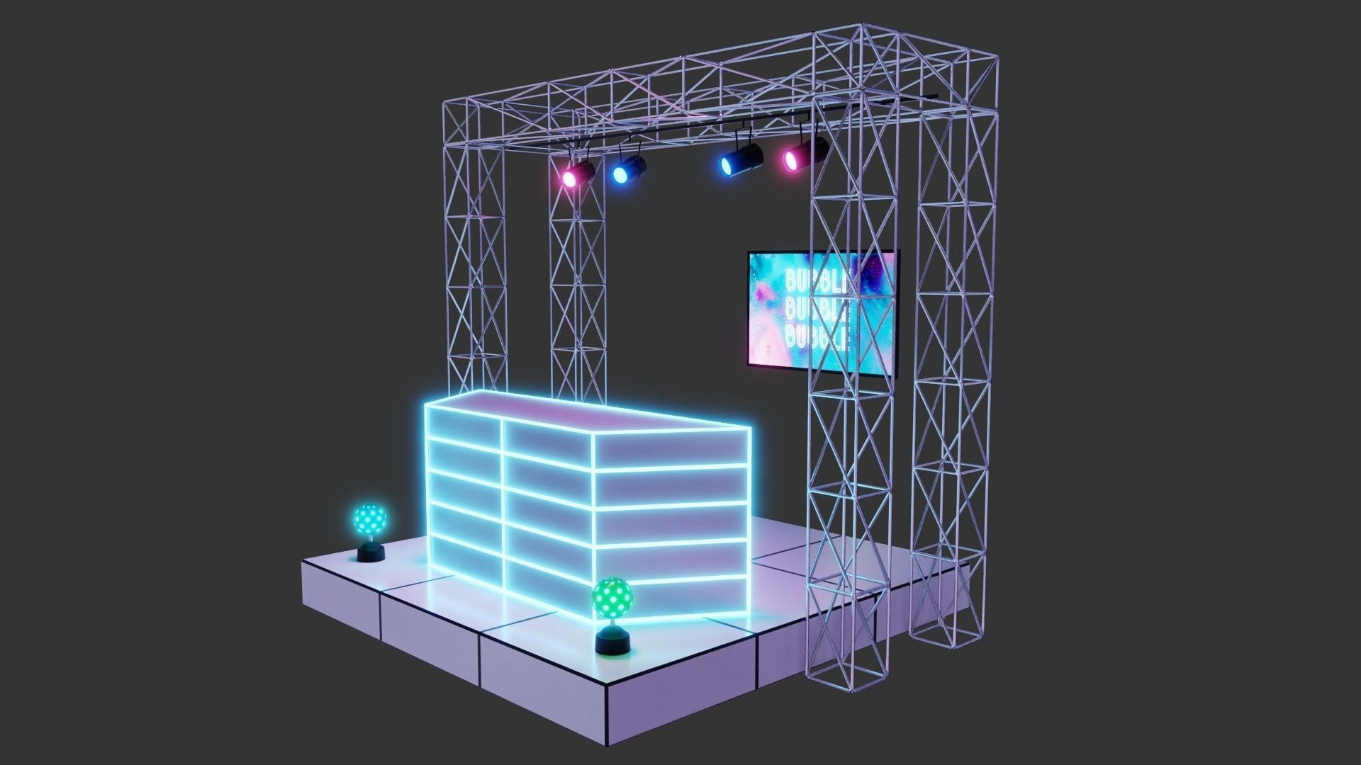 DJ Booth 3D model | CGTrader