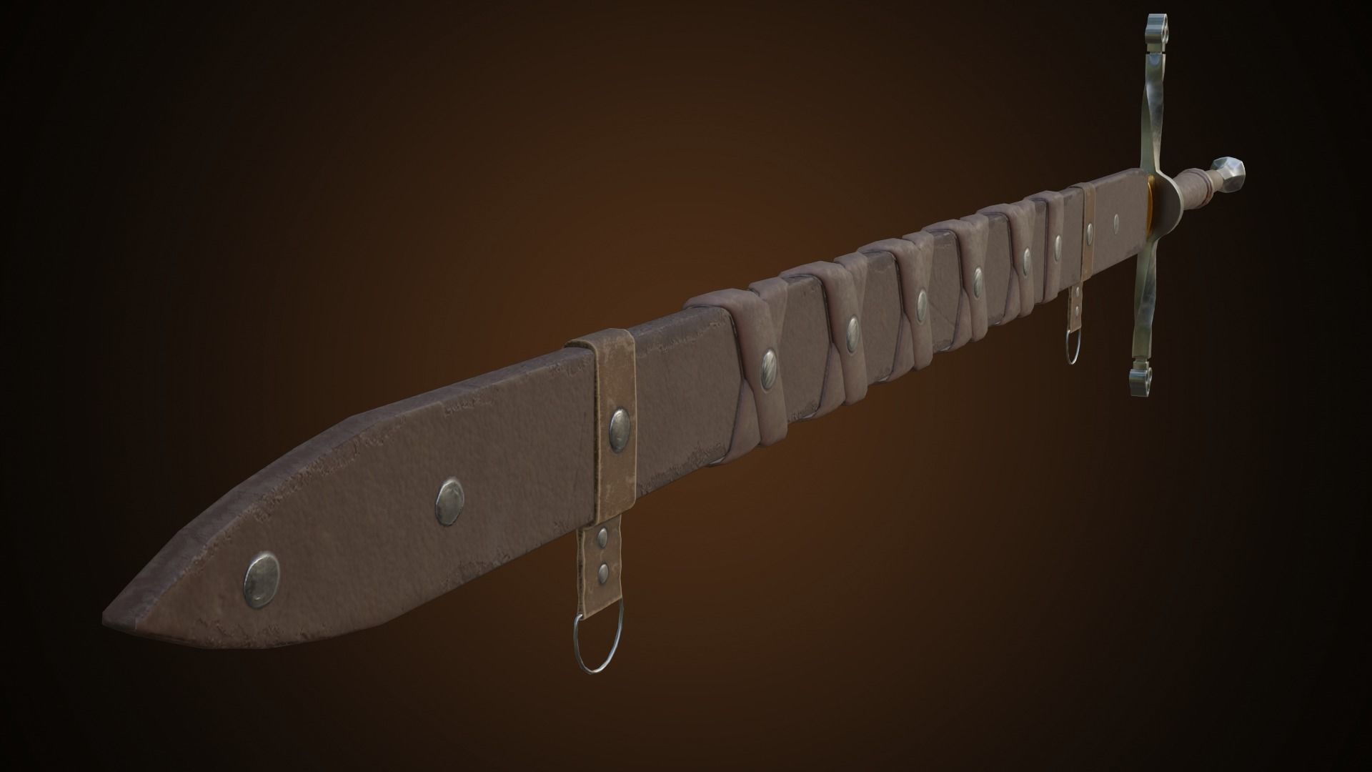 3D model Two hand sword VR / AR / low-poly | CGTrader