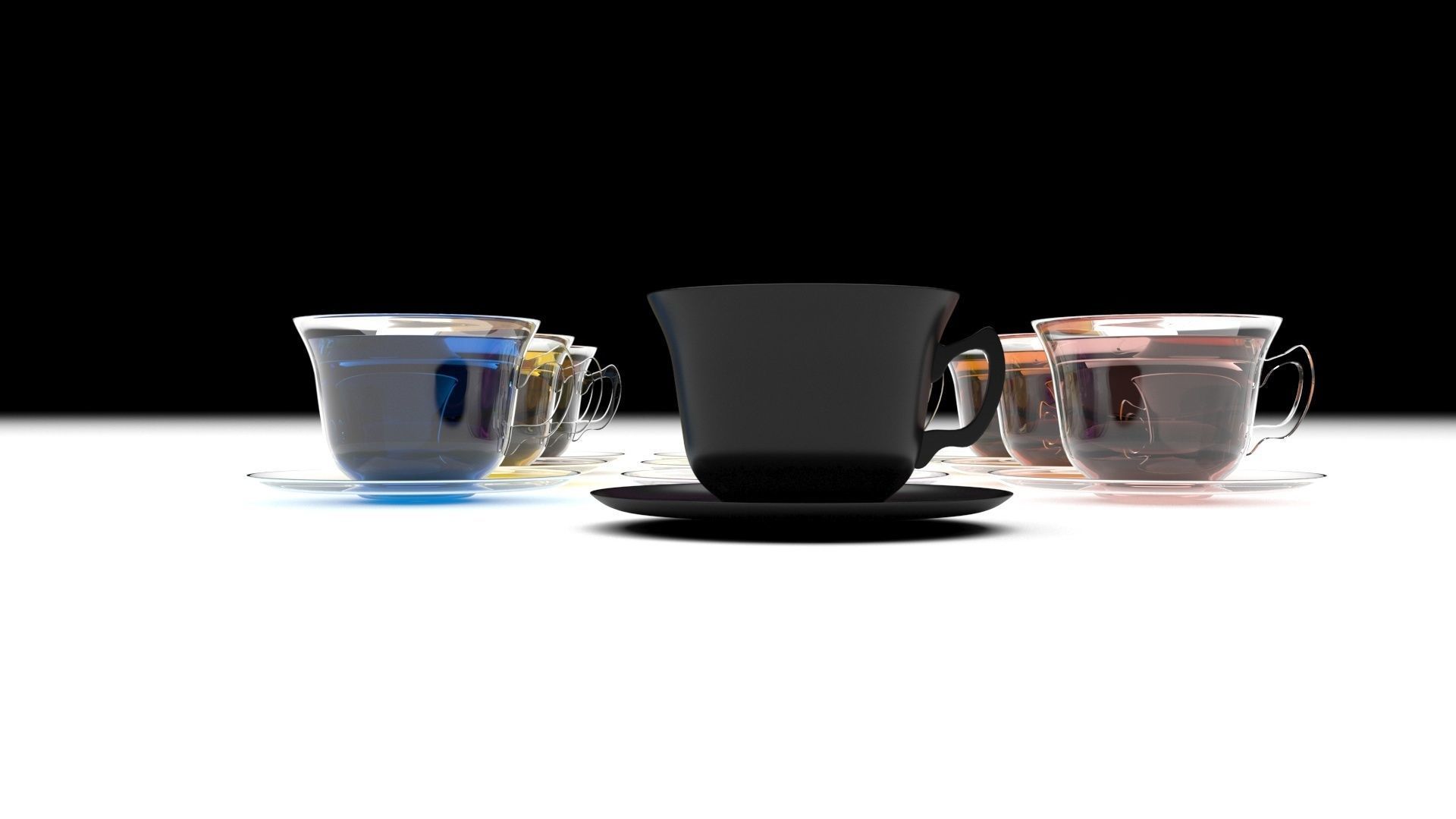 Different Flavors of Tea Set 3D model | CGTrader