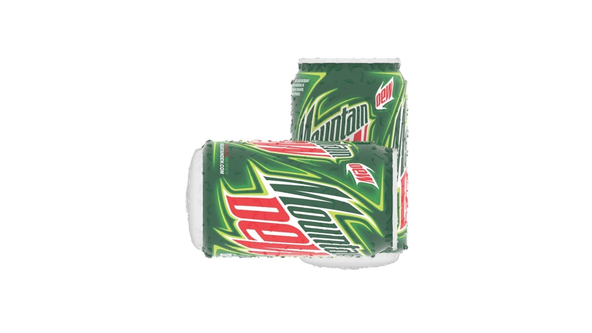 Wet Mountain Dew Cans 3D model | CGTrader