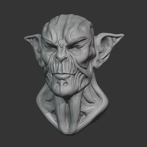 Orc bust 3D model | CGTrader