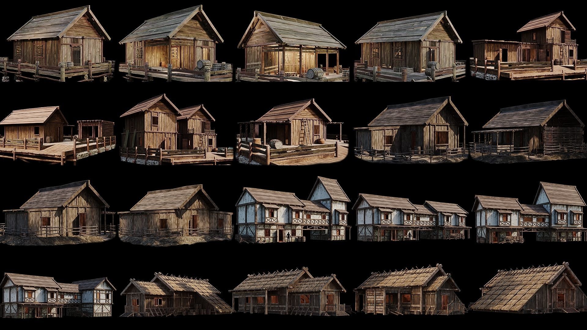 3D model 1 - 100 OLD MEDIEVAL HISTORICAL BUILDINGS PACK 4K GameReady VR ...
