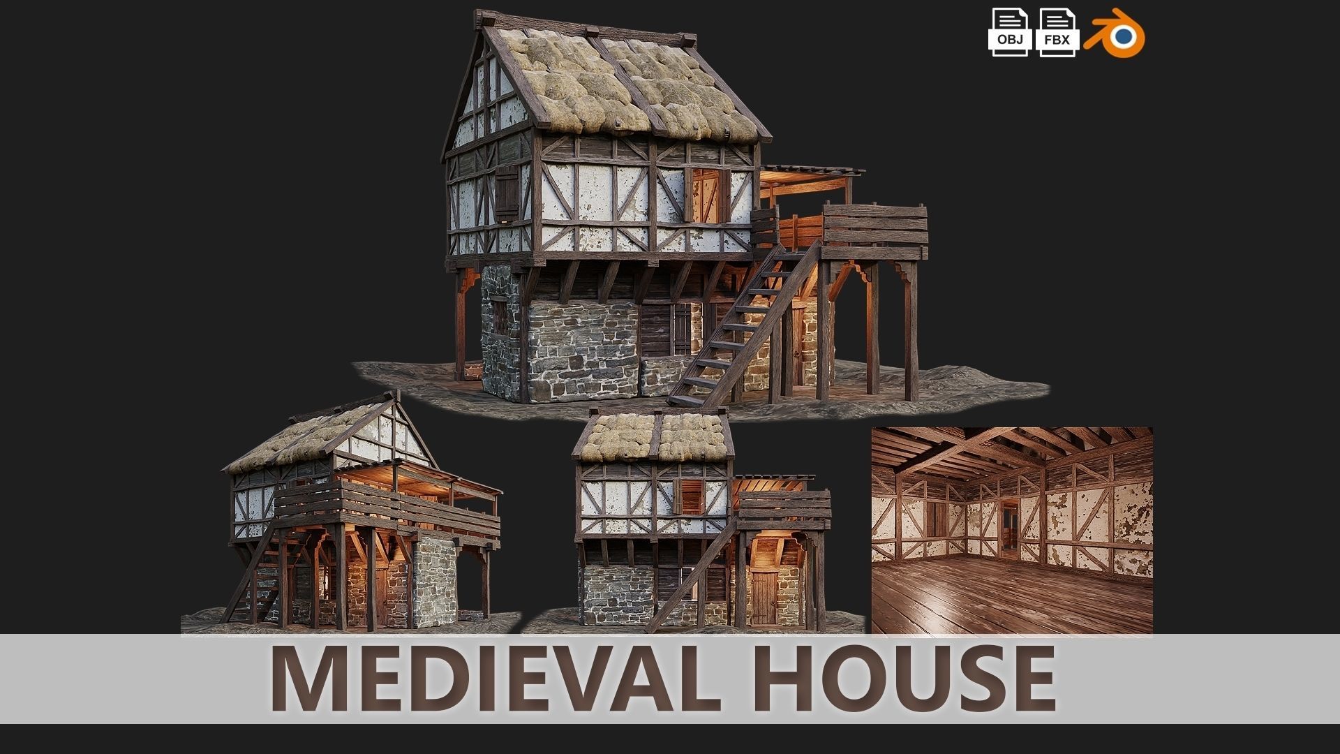 3D model 1 - 100 OLD MEDIEVAL HISTORICAL BUILDINGS PACK 4K GameReady VR ...