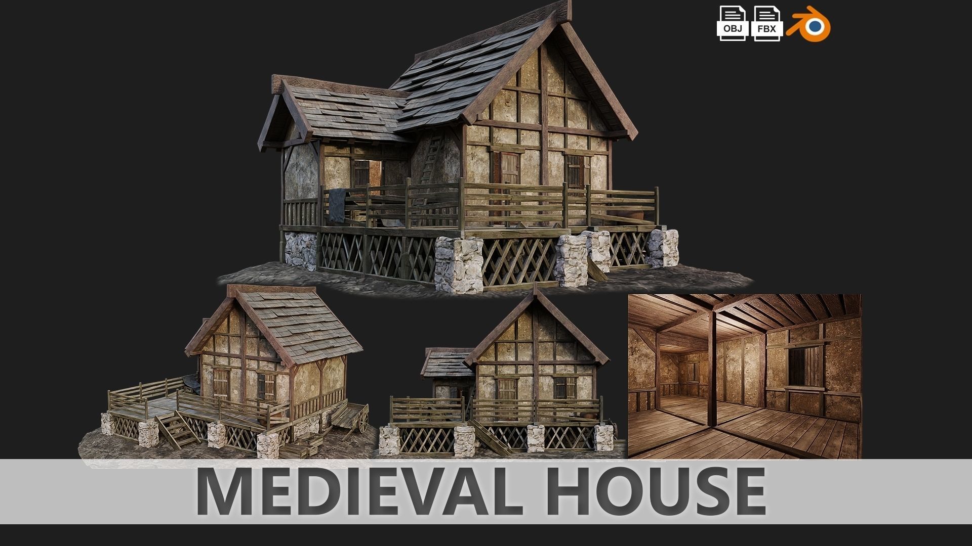 3D model 1 - 100 OLD MEDIEVAL HISTORICAL BUILDINGS PACK 4K GameReady VR ...