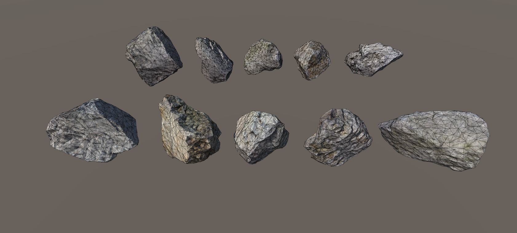 3D model Scanned Rocks Collection 02 - Lowpoly VR / AR / low-poly ...