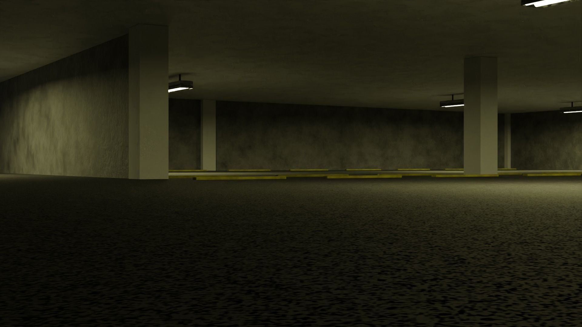 3D model Indoor Parking Garage VR / AR / low-poly | CGTrader