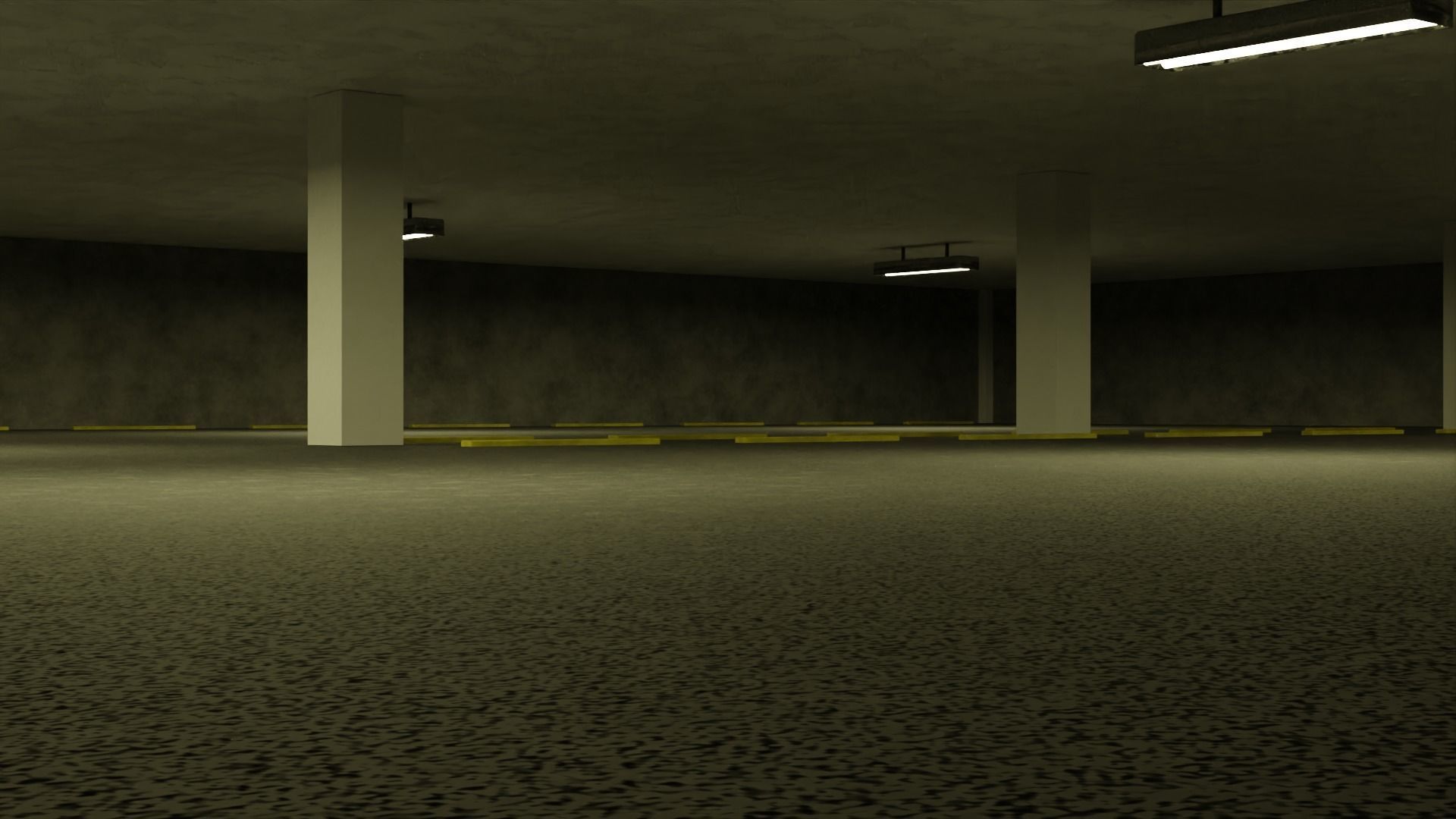 3D model Indoor Parking Garage VR / AR / low-poly | CGTrader