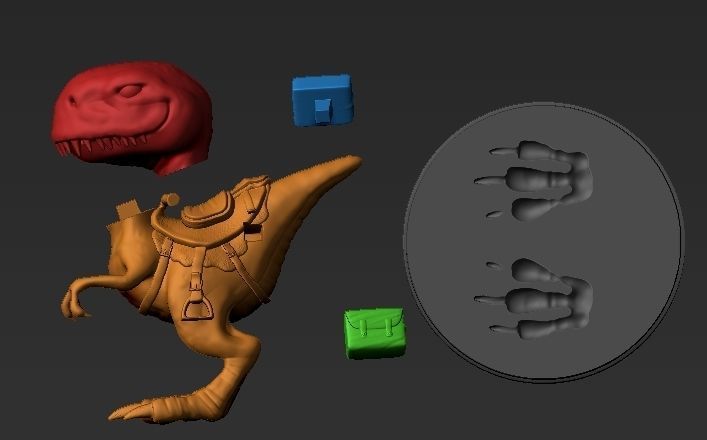 SMILING CARGO DINOSAUR 3D model | CGTrader