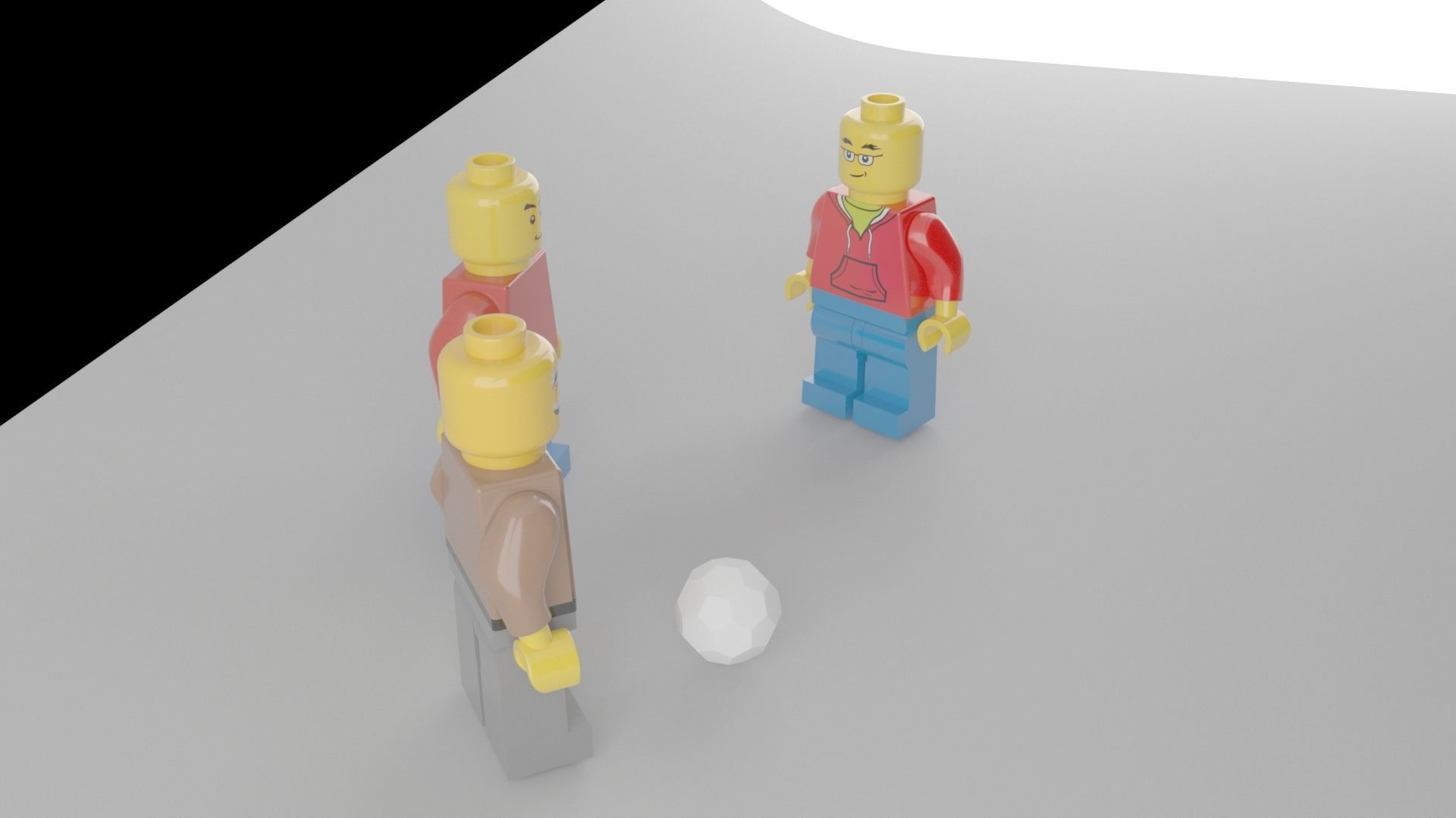 Lego Mans Are Playing Football 3D model animated | CGTrader