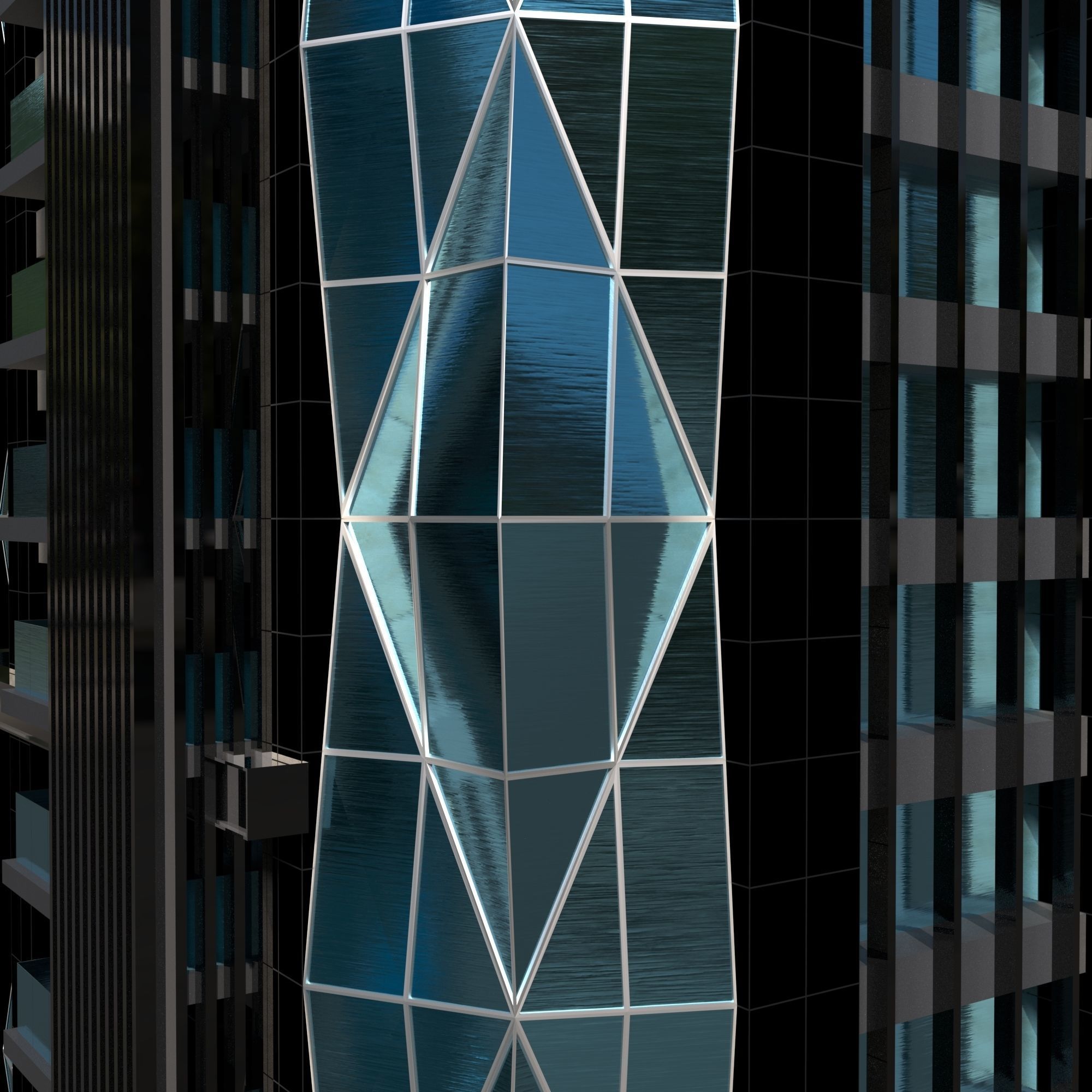 DIAMOND TOWERS TAIWAN TAIPEI 3D model | CGTrader