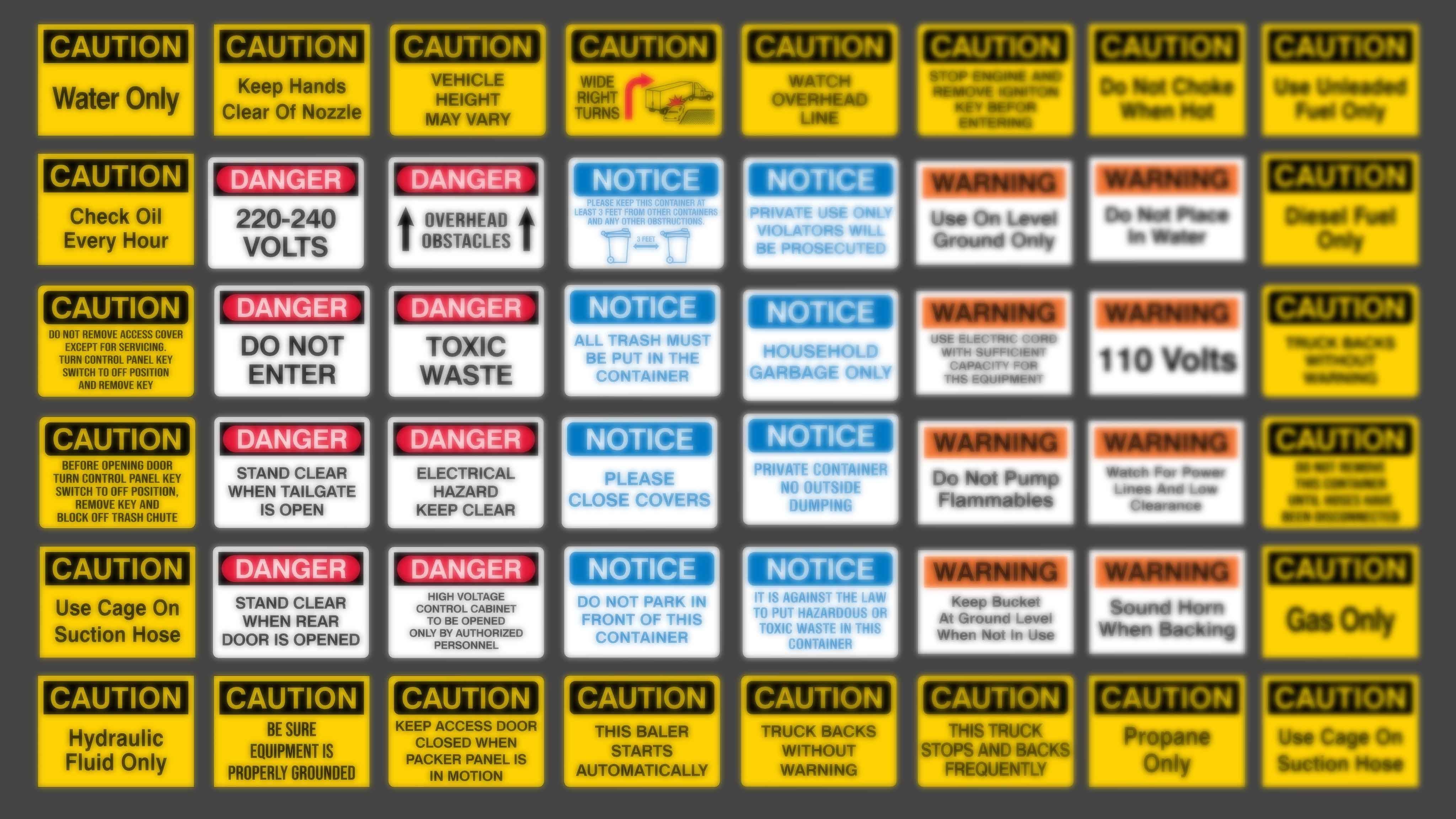 Industrial Sign Decal vol 02 Sticker and Decal generator Texture | CGTrader