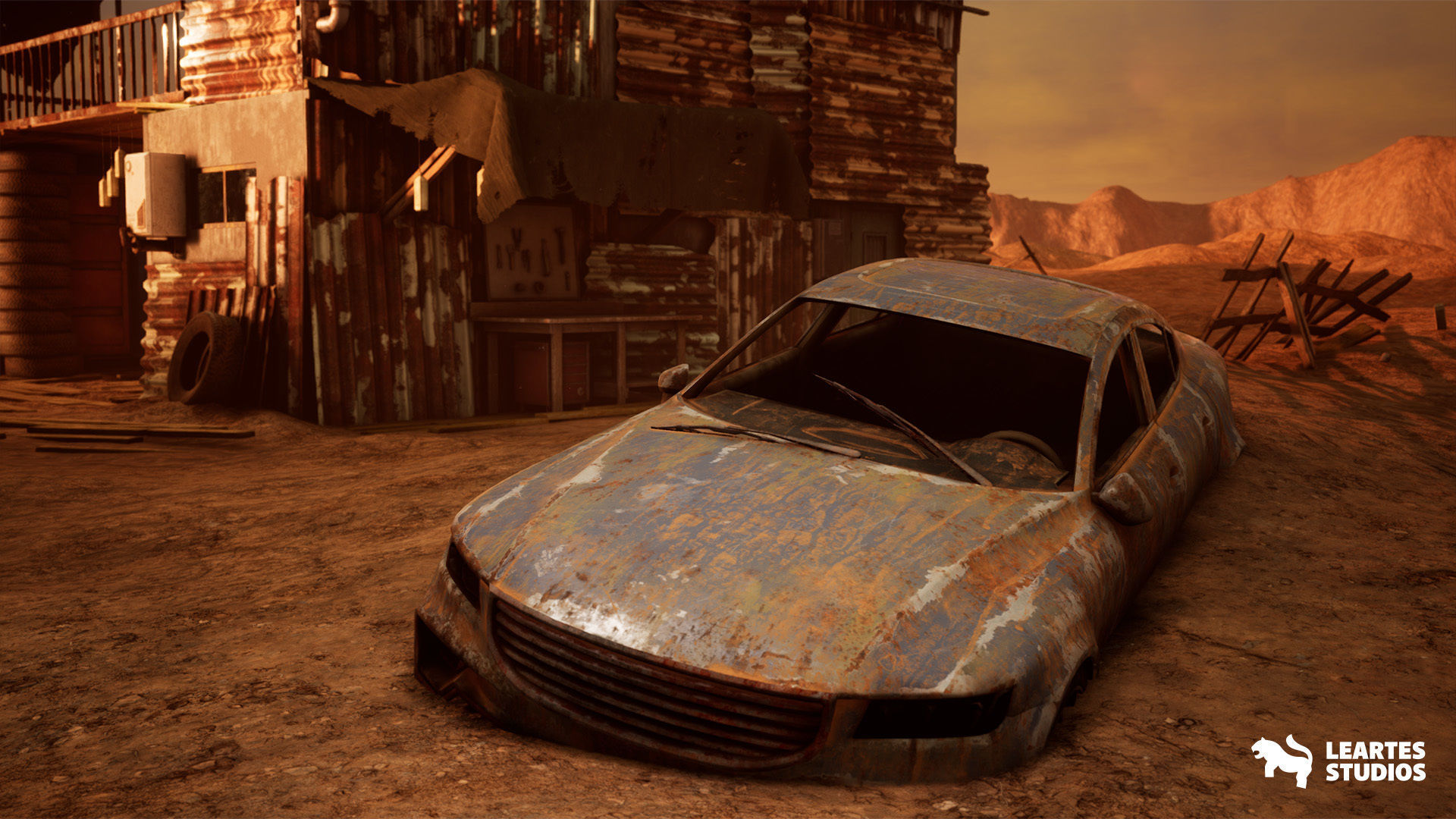3D model Post Apocalyptic Desert Environment VR / AR / low-poly | CGTrader