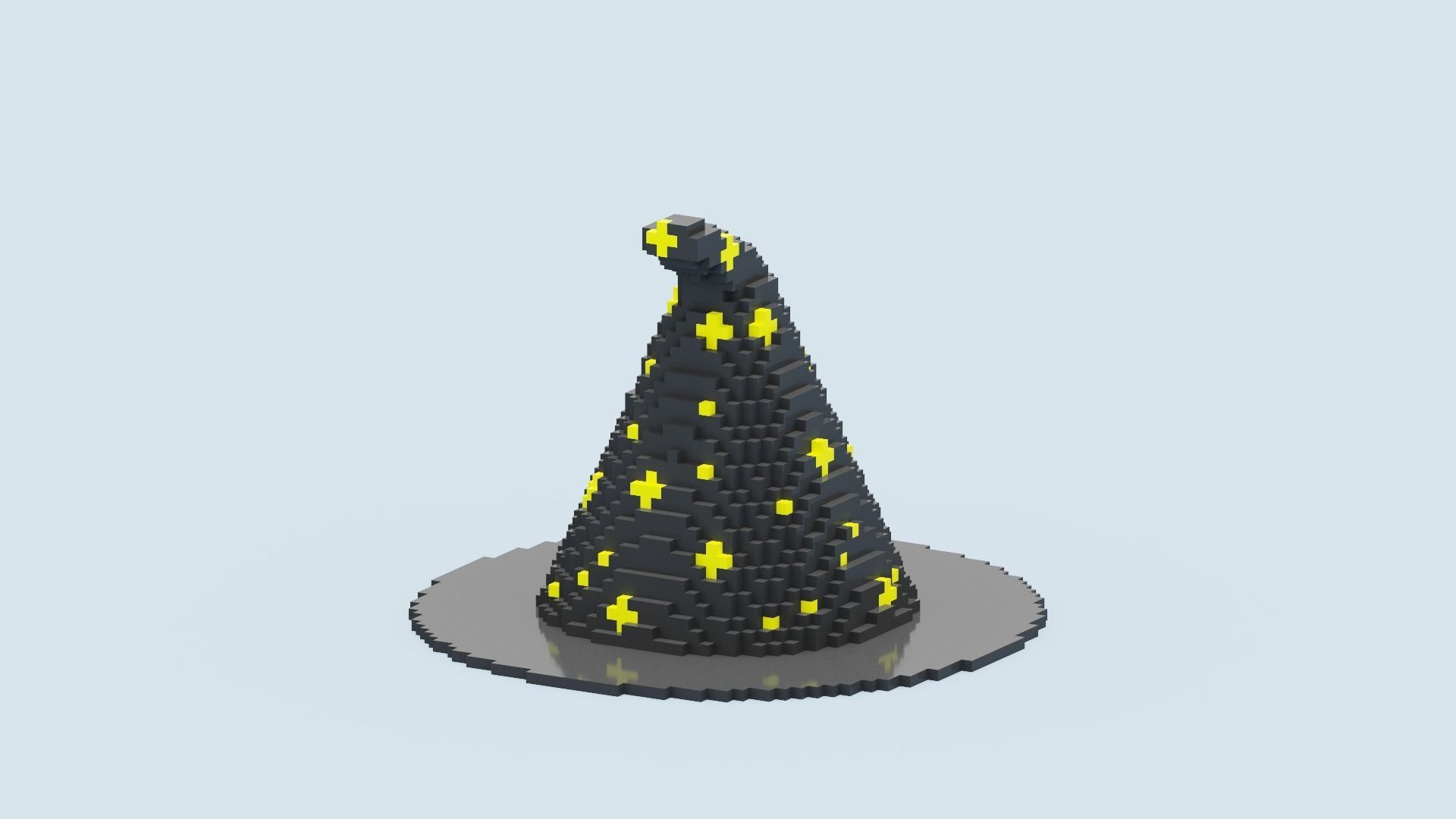3D model Voxel Wizard Hat VR / AR / low-poly | CGTrader