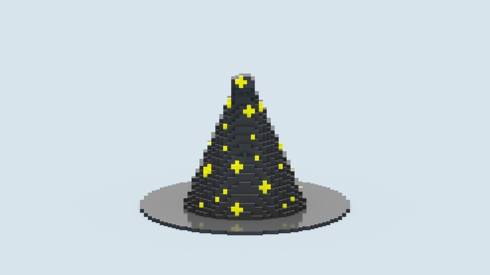 3D model Voxel Wizard Hat VR / AR / low-poly | CGTrader