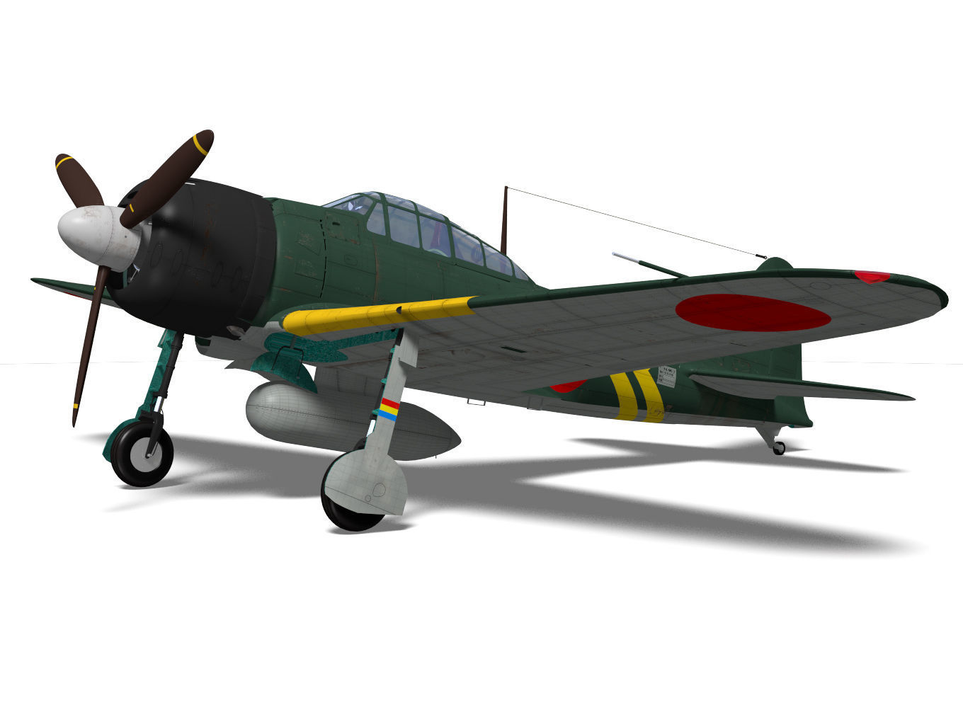 A6M3 Zero fighter Type 22 3D model | CGTrader