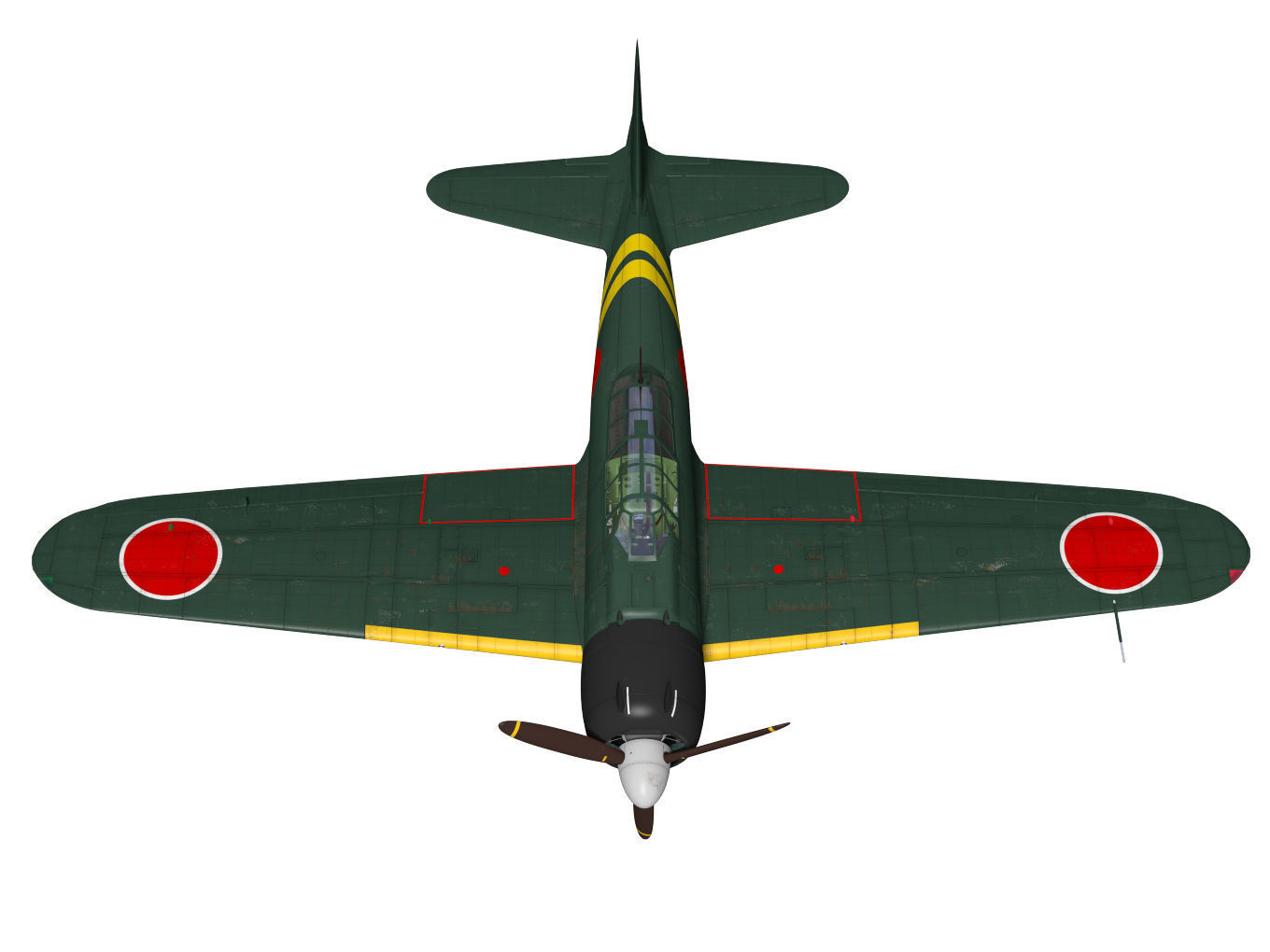 A6M3 Zero fighter Type 22 3D model | CGTrader